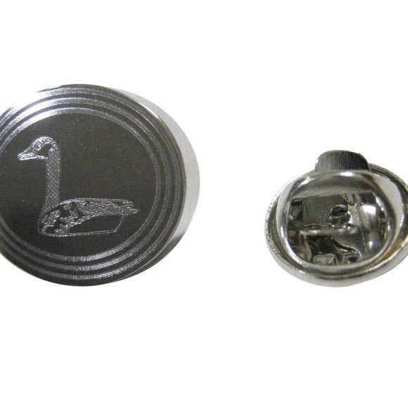 Kiola Designs | Accessories | Etched Oval Sitting Goose Bird Lapel Pin ...